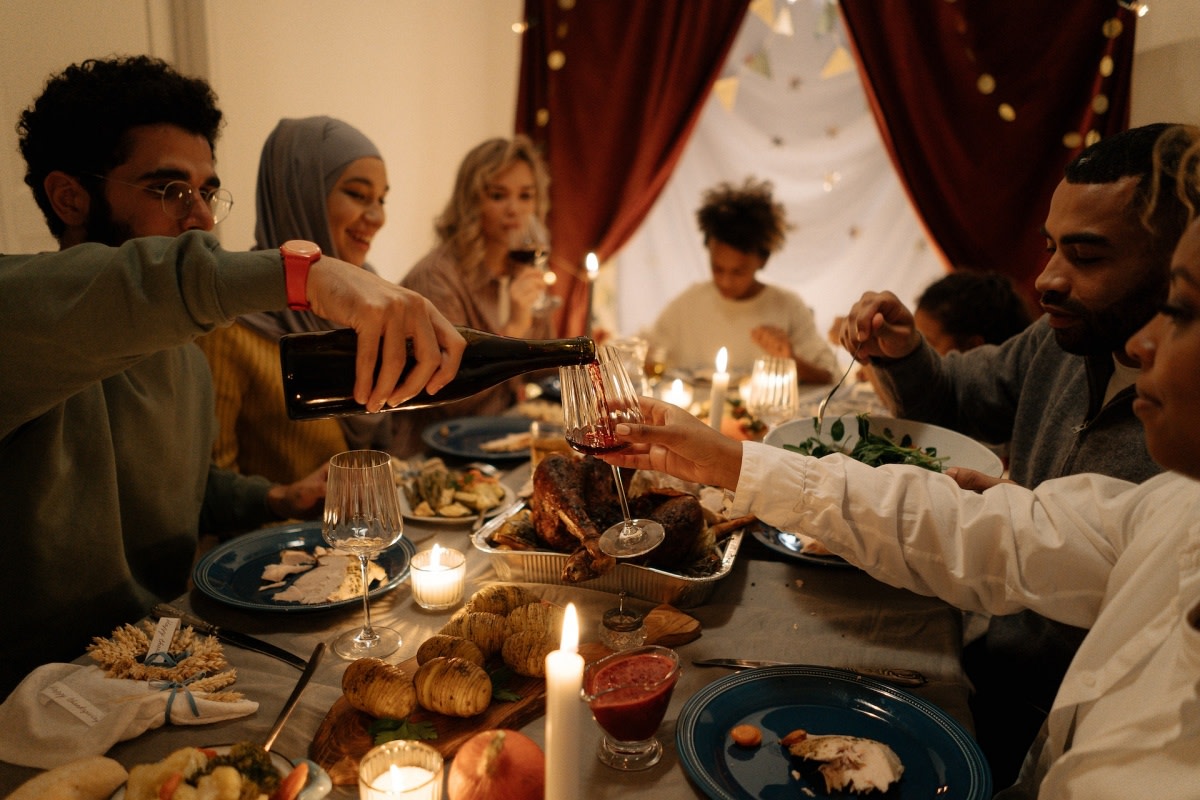 Old Man Thinking at Thanksgiving Table - Hollywood Progressive